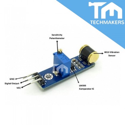 801 801S Vibration / Shock Sensor Sensitivity Adjustable Analog Output ...