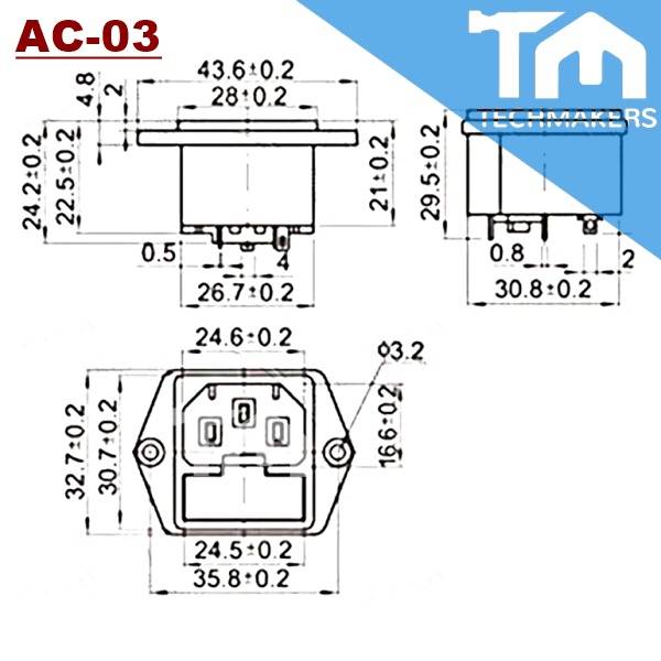 ac power socket 3 pin