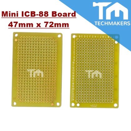 Single Sided Matrix Board Mini ICB-88 47mm x 72mm Techmakers