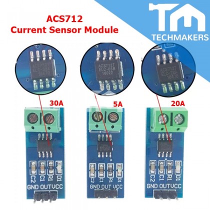 ACS712 ACS 712 5A / 20A / 30A Current Sensor Module Hall Effect for ...