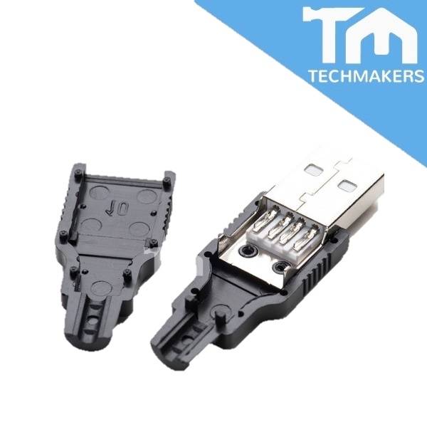 USB Plug Connector Shell DIY ( Type A - Female/Male)