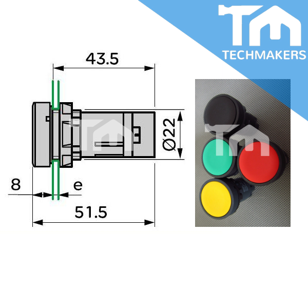 push to open button size